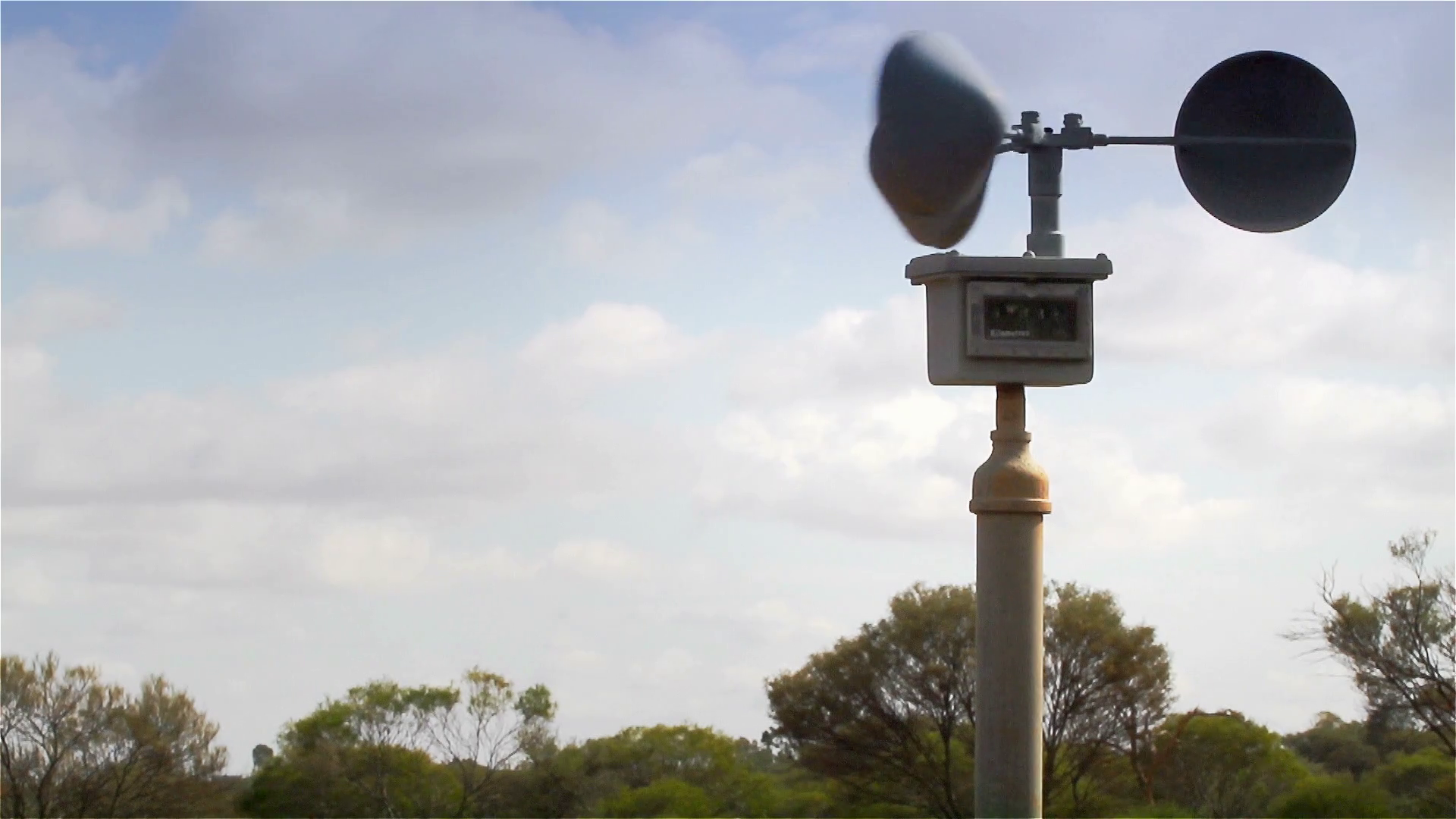 Weather Anemometer Wind Speed Gauge Spinning Stock Footage SBV ...