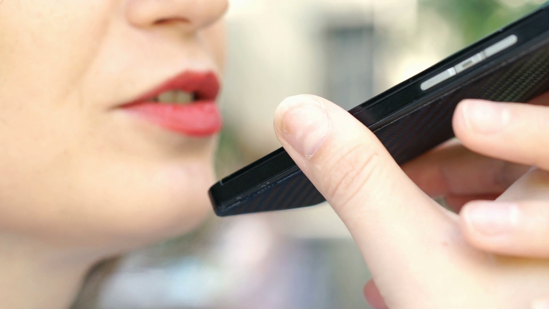 Close Up Of Woman's Mouth Moving Speaking On Stock Footage SBV ...