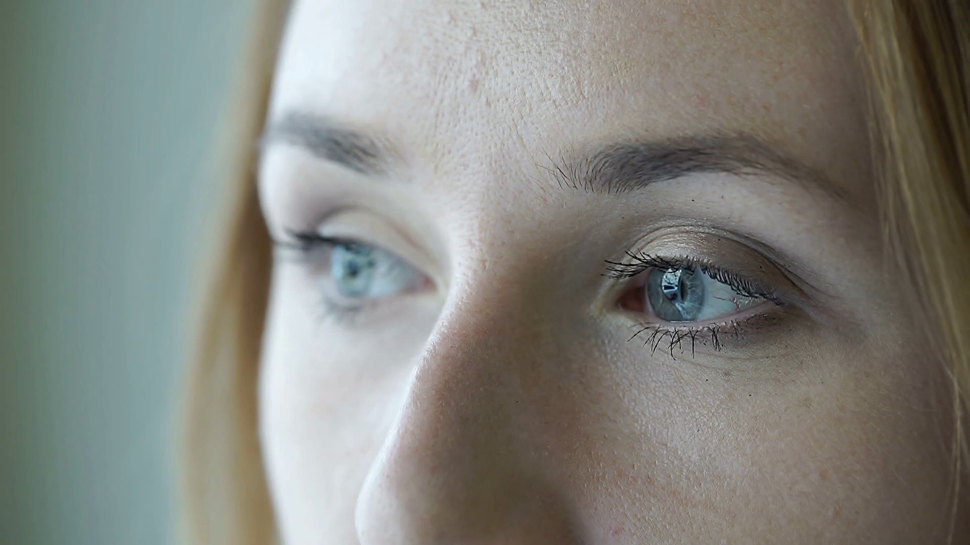 Girl With Beautiful Blue Eyes Pale Stock Footage SBV-314733992 ...