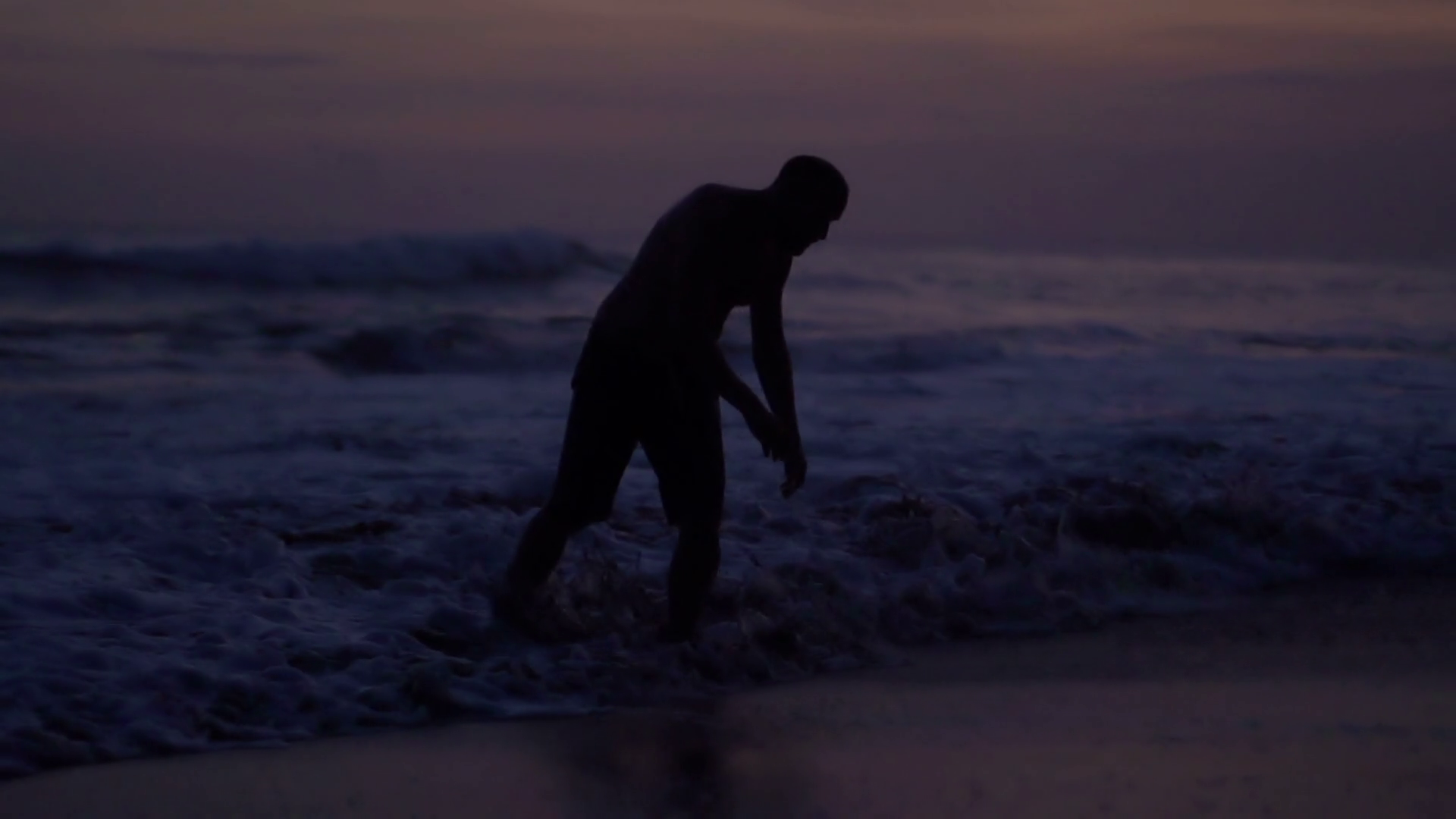 Tired Man Crawling On Beach Steadycam Shot Stock Footage SBV-319096828 ...