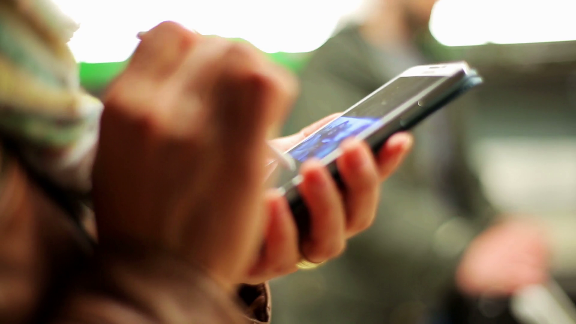 Woman Touching Screen On Cellphone By Pen Stock Footage SBV-301719417 ...