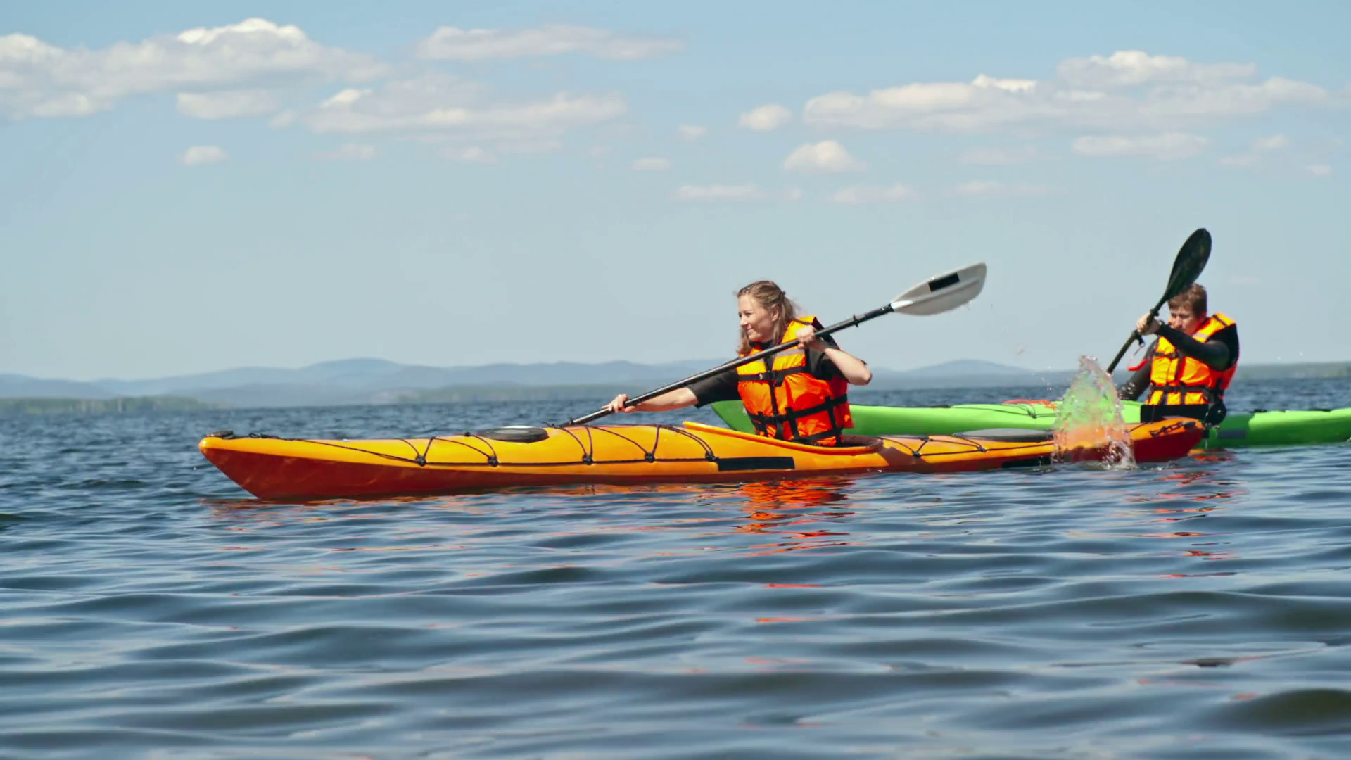 Slow Motion Tracking Of Female Male Athletes Stock Footage SBV ...