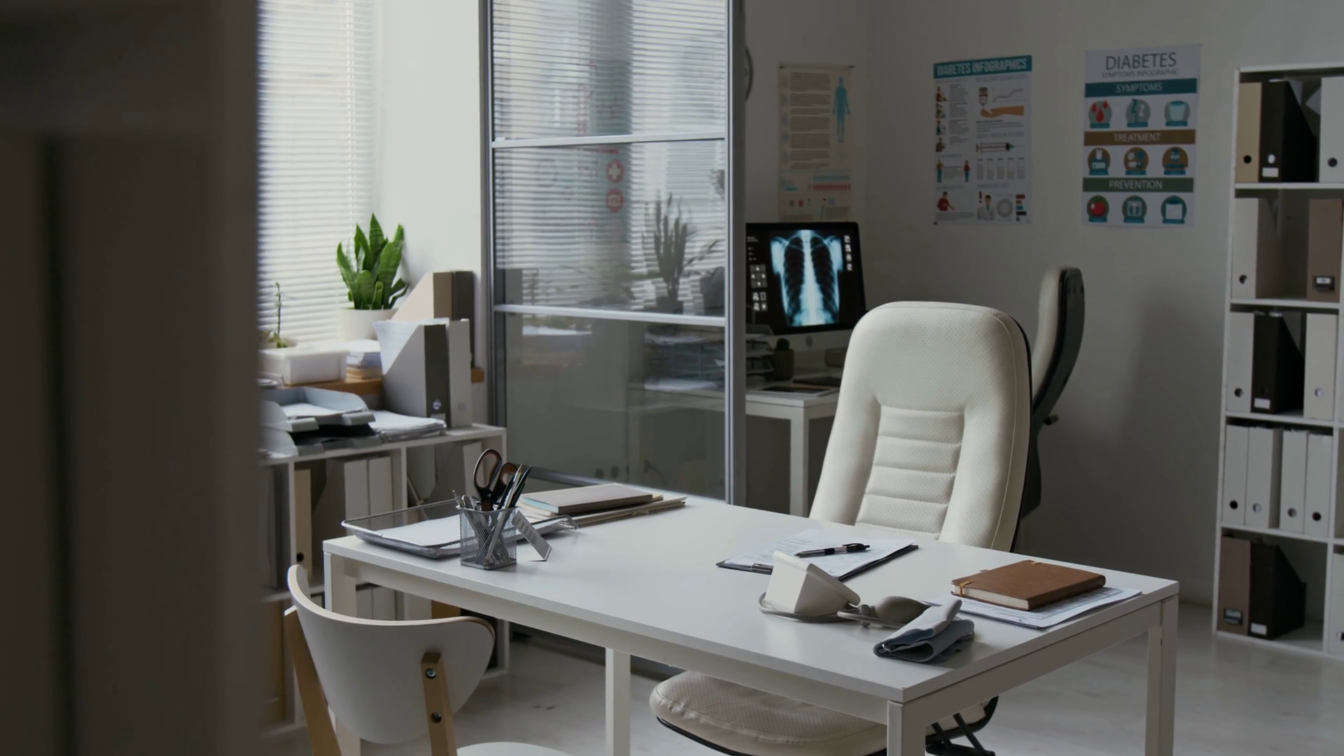 Interior Of Spacious Clinical Office With Stock Footage SBV-352235963 ...