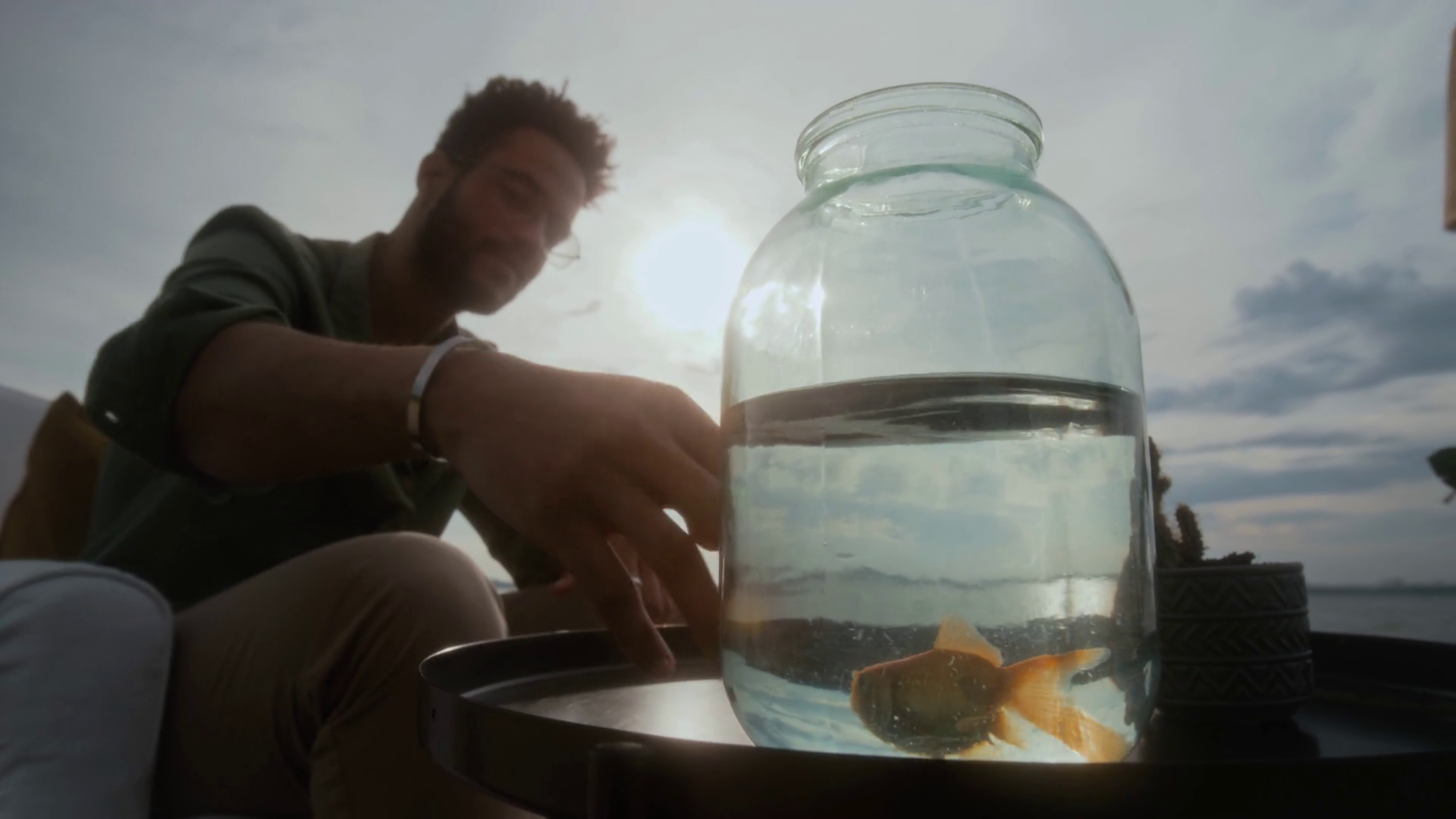 Medium Full Shot With Lens Flare Of Sad Stock Footage SBV-351939074 ...