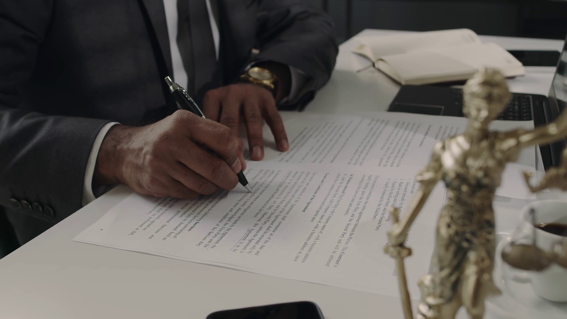 Side Midsection Footage Of Faceless Attorney Stock Footage SBV ...