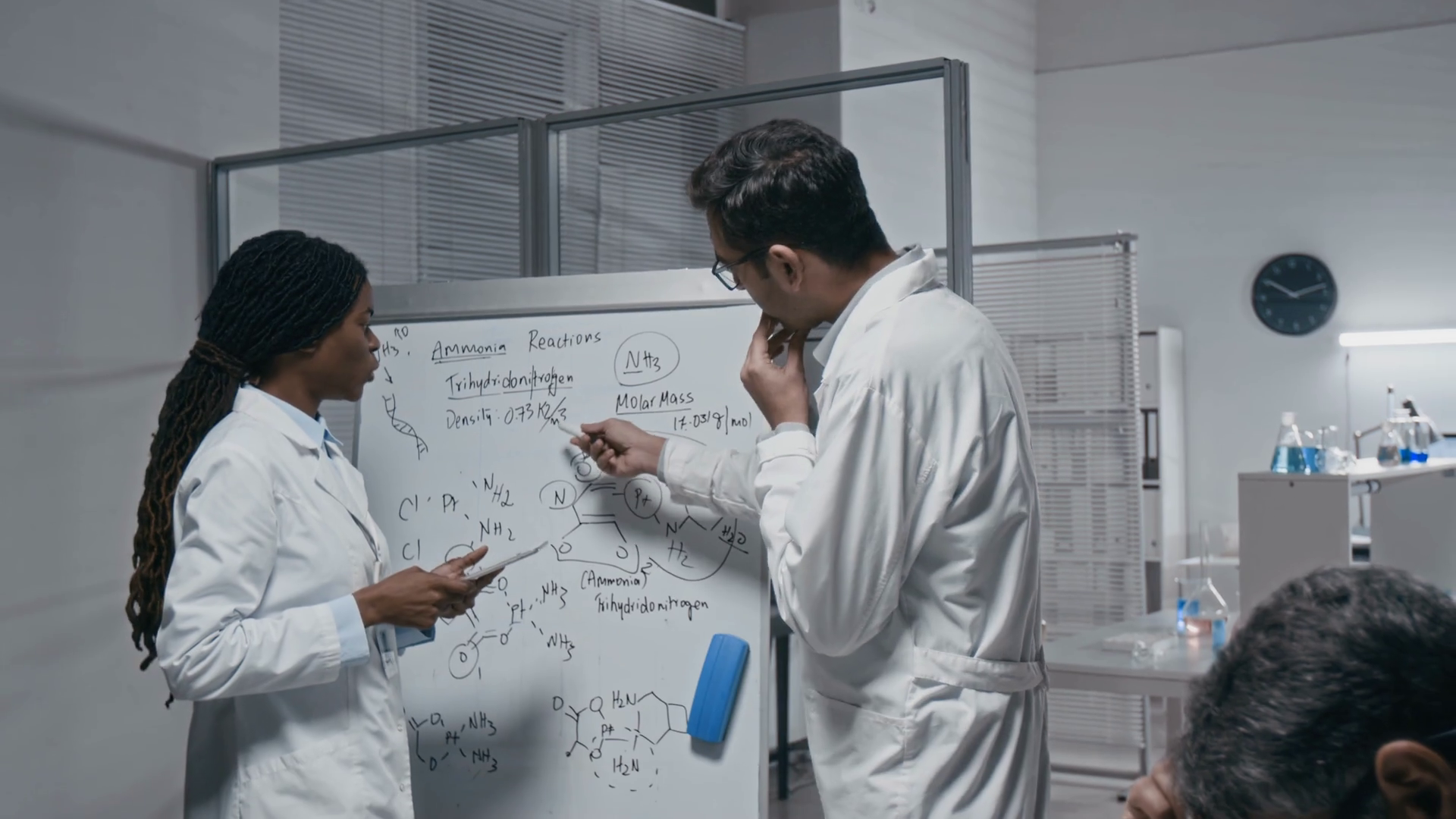 Medium Shot Of Two Diverse Lab Assistants Stock Footage SBV-351903684 ...