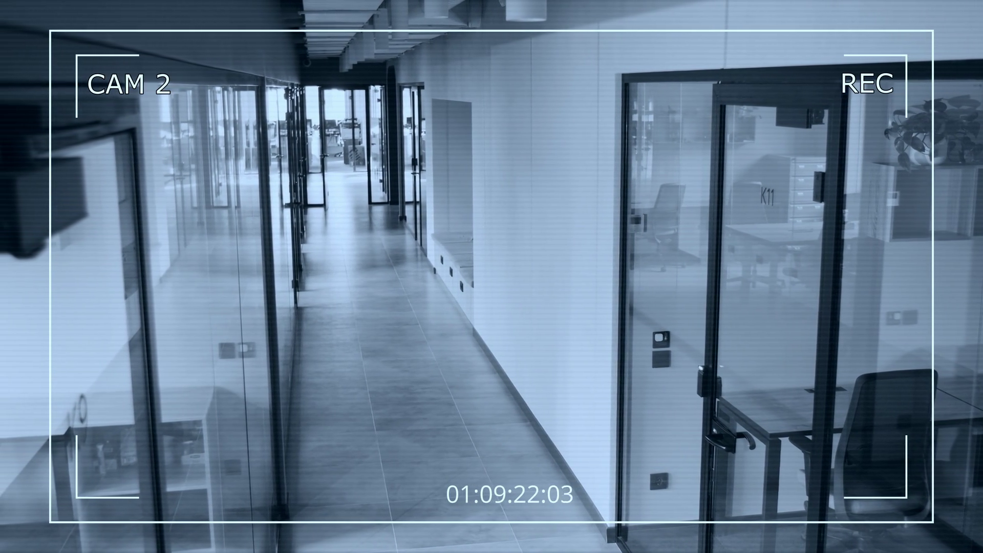 Cctv Shot Of Interior Of Modern Office Stock Footage SBV-352241506 ...