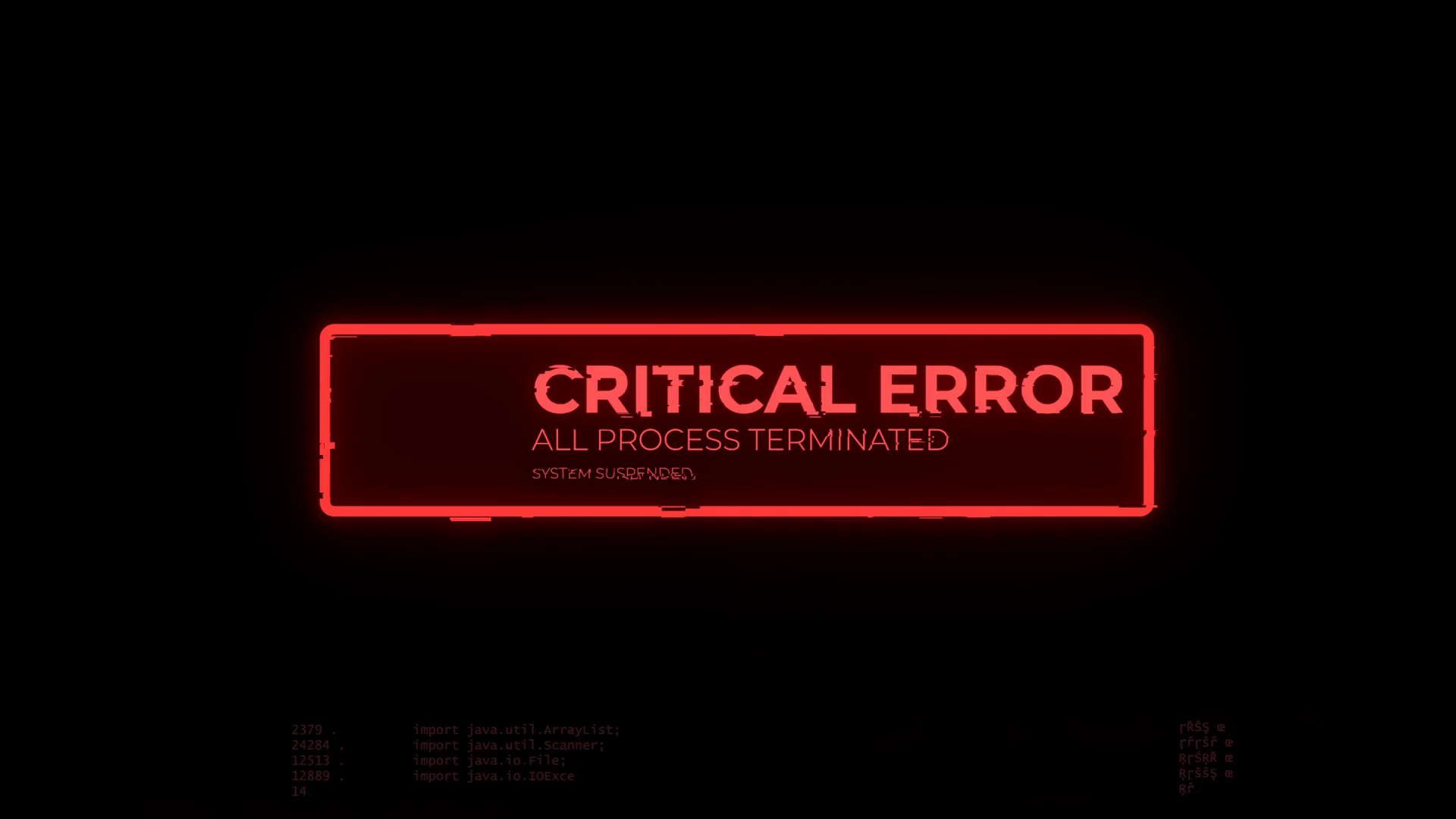 Cgi Video Of Critical Error Message Flashing Stock Footage SBV-348500108 - Storyblocks