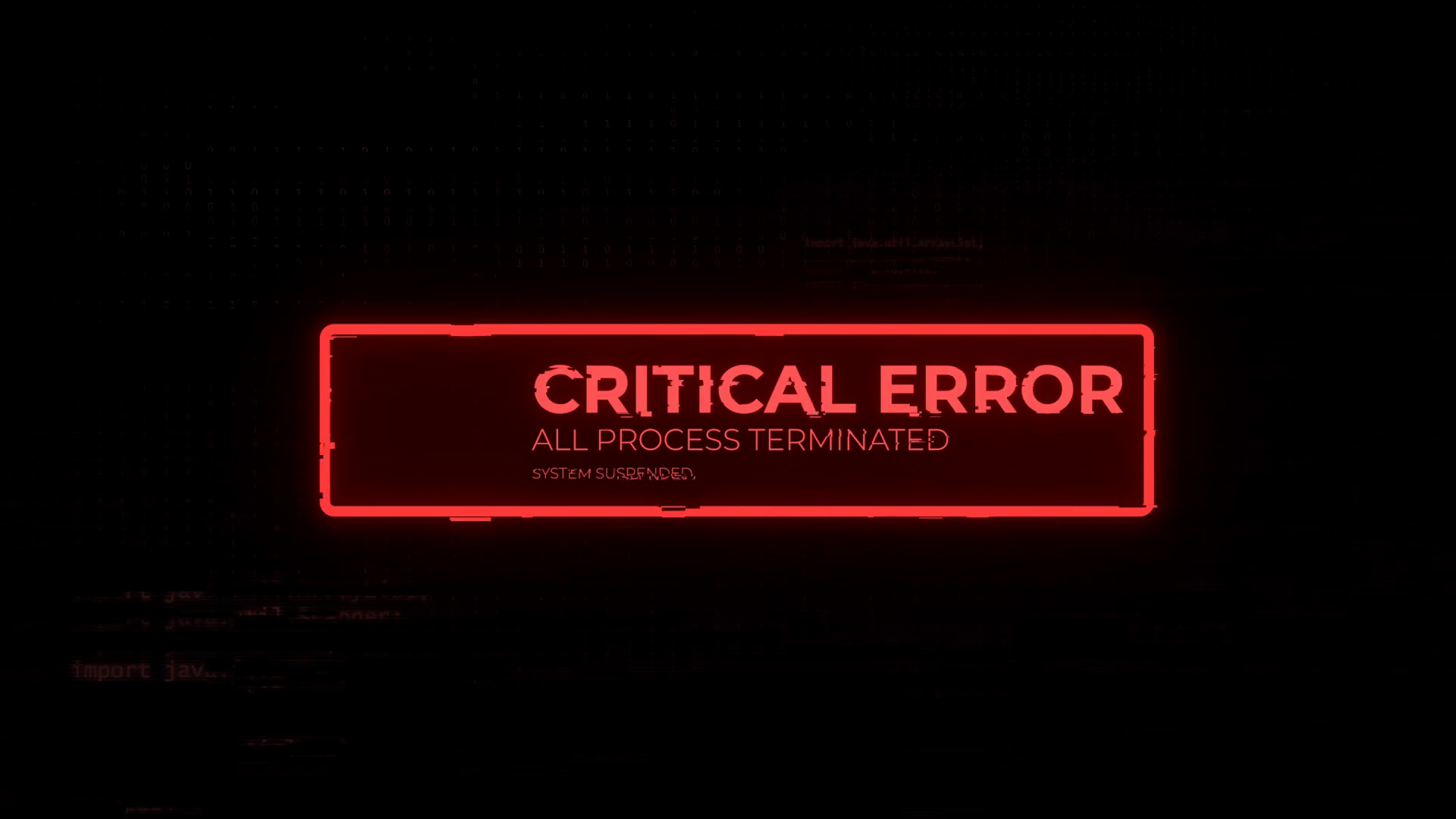 Cgi Video Of Critical Error Message On Stock Footage SBV-348500079 ...