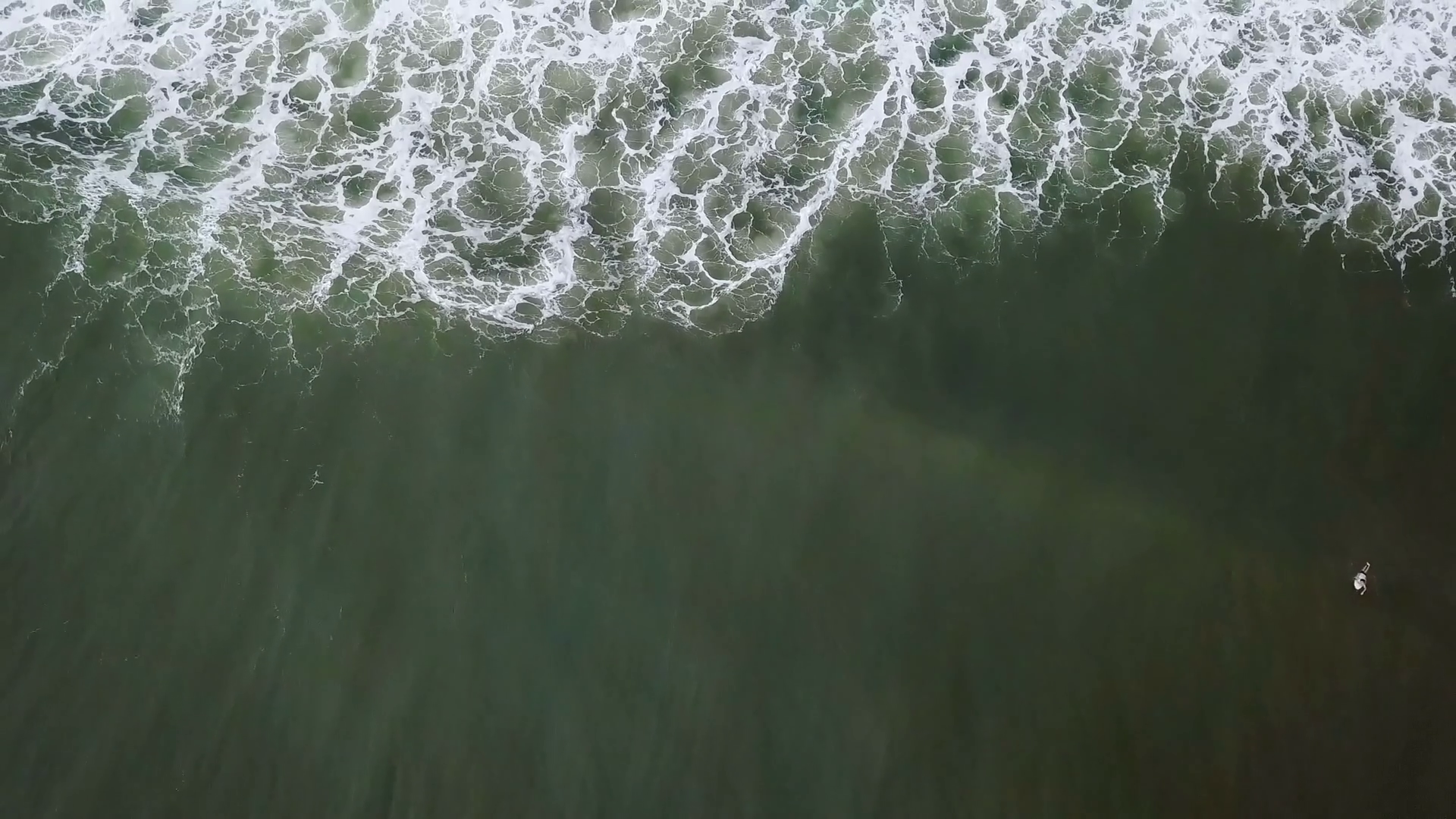 Aerial Shot Of Green Ocean Wave With Foam Stock Footage SBV-338555155 ...