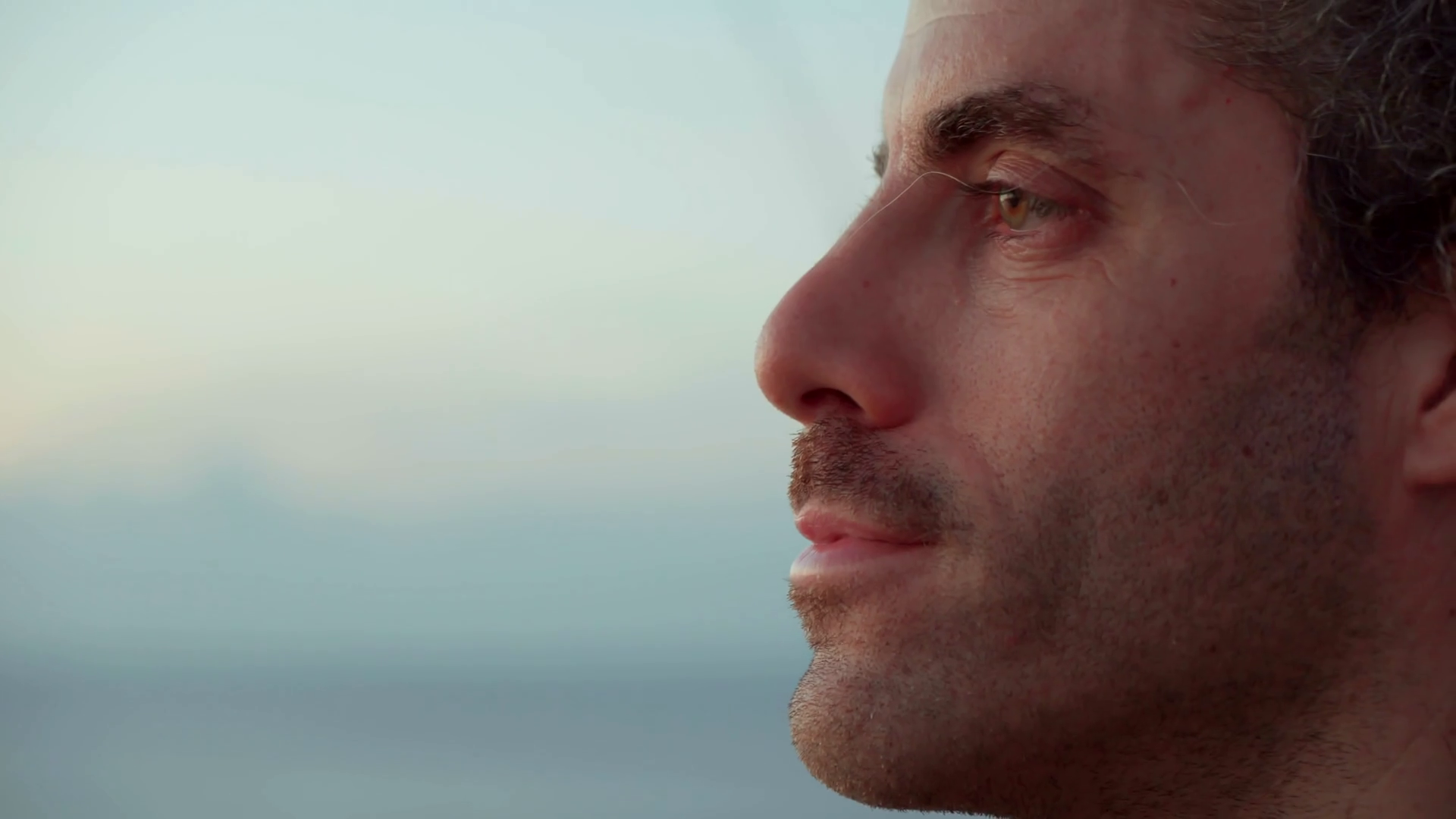 Close Up Shot Of Face Of Pensive Man Stock Footage SBV-338558112 ...