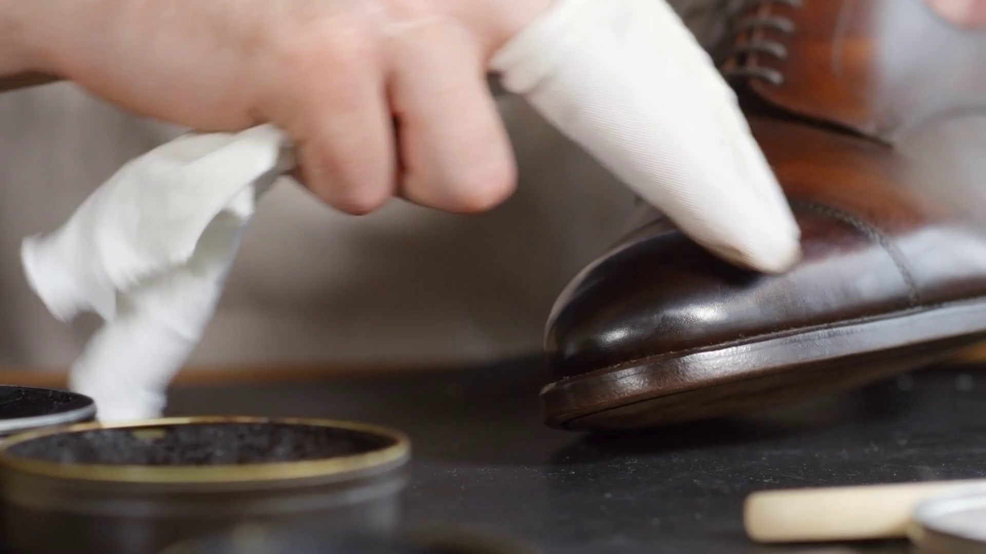 Close Up View Of Hands Of Male Shoemaker Stock Footage SBV-332312661 ...