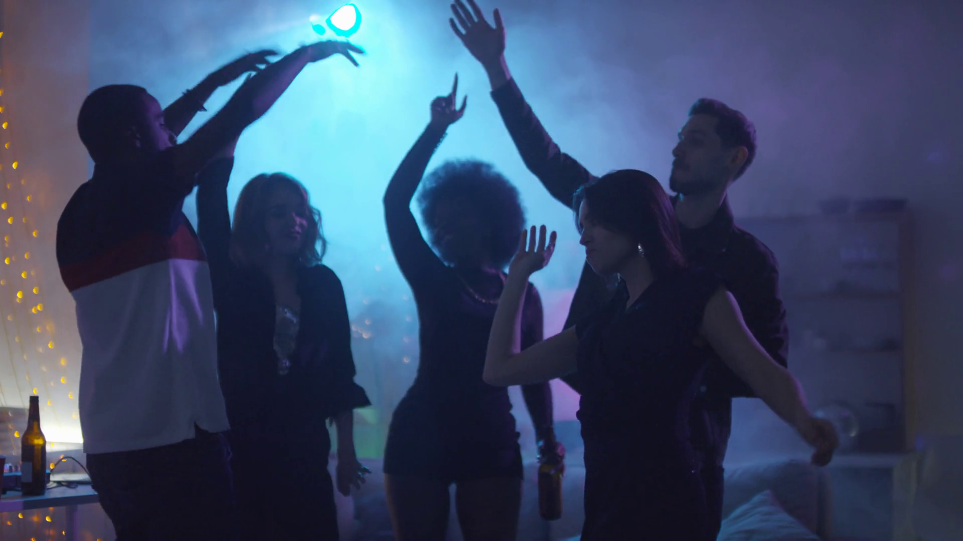 Diverse Group Dancing Together At House Party Stock Footage SBV ...