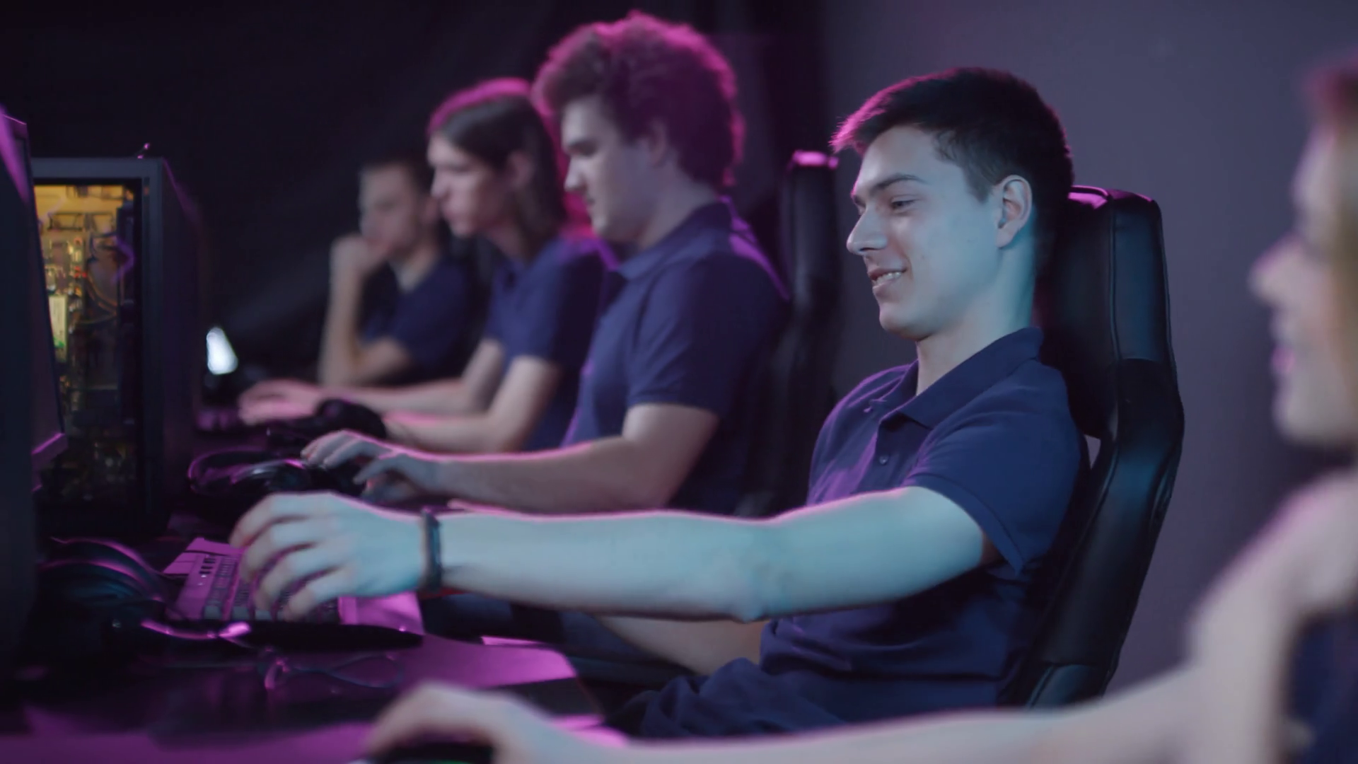 Group Of Five Enthusiastic Professional Stock Footage SBV-338591494 ...