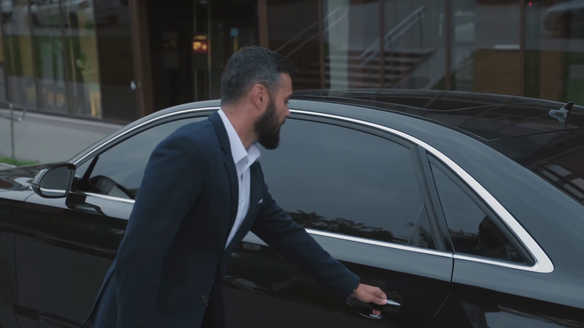 Handheld Footage Of Male Driver Opening Car Stock Footage SBV-346394264 ...