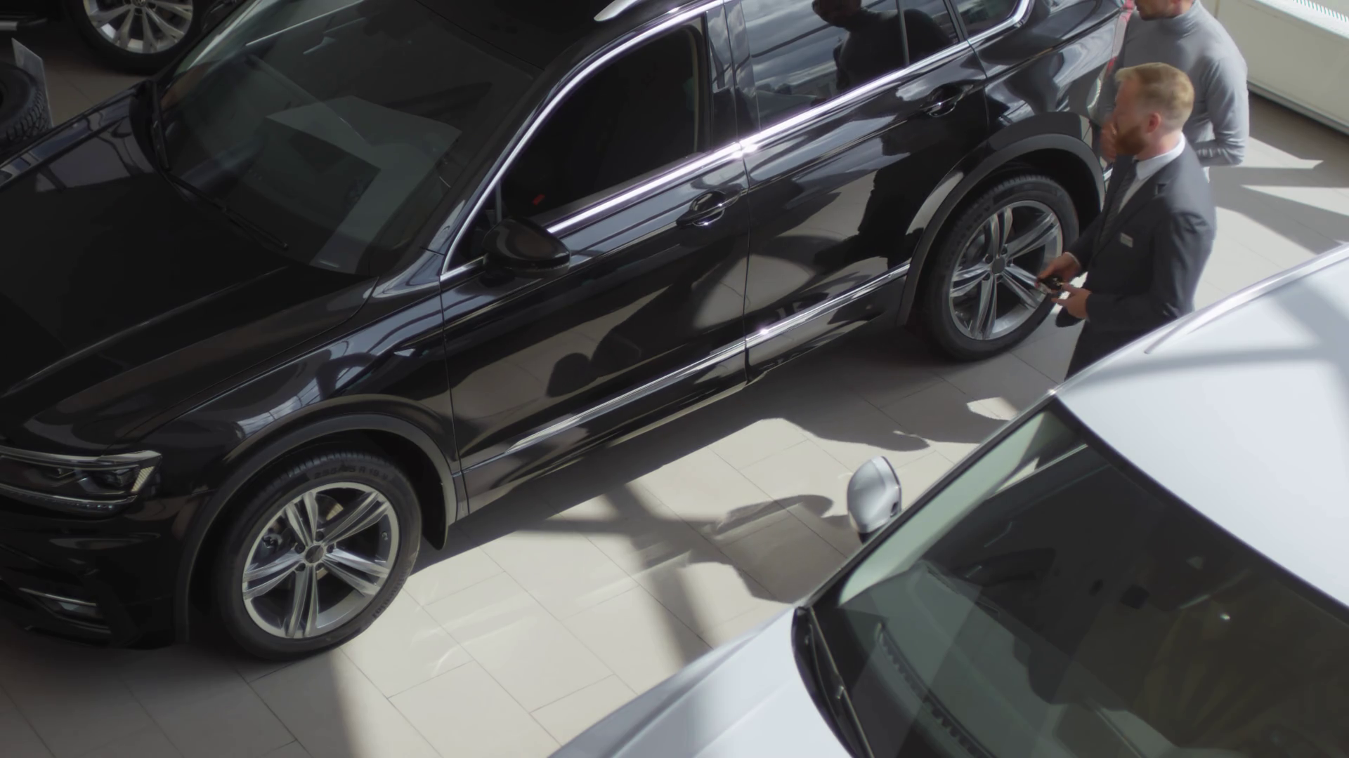 High Angle Shot Of Man Walking In Auto Stock Footage SBV-337750129 ...