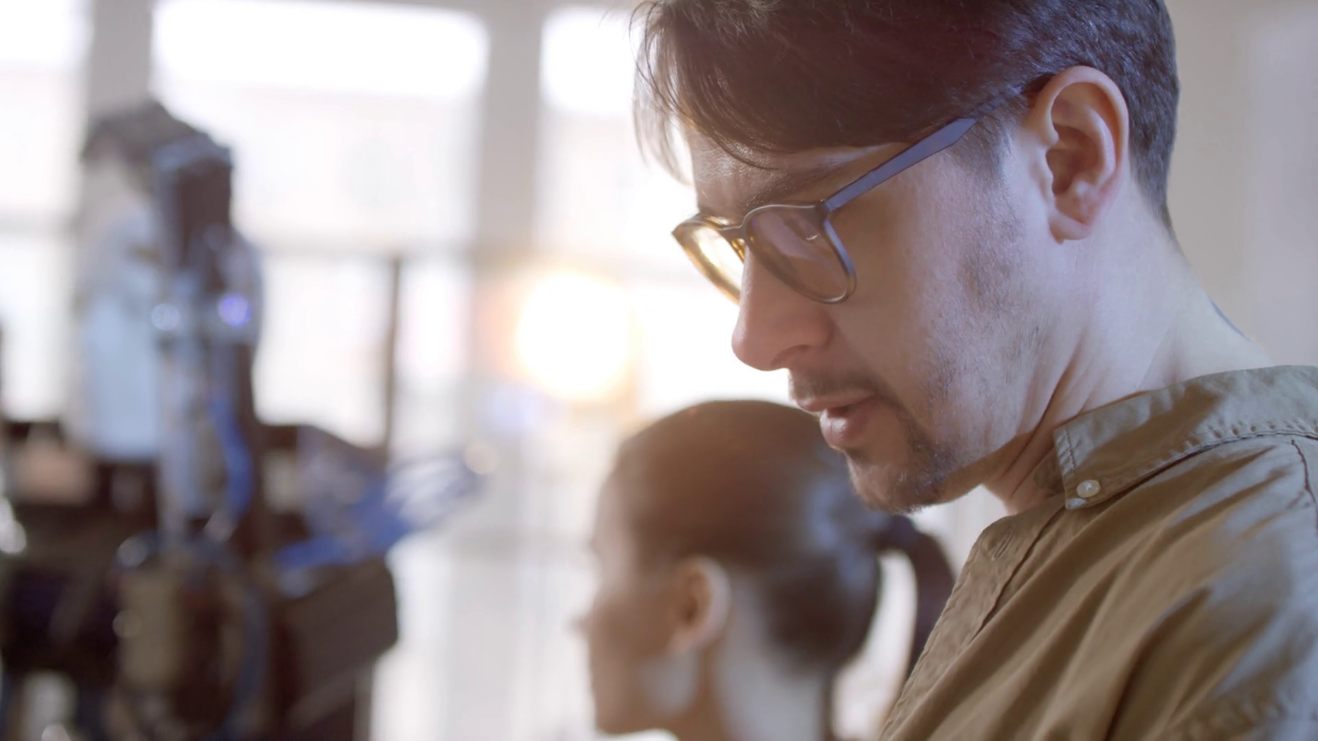 Male Professor Of Robotics Writing Commands Stock Footage SBV-338830596 ...