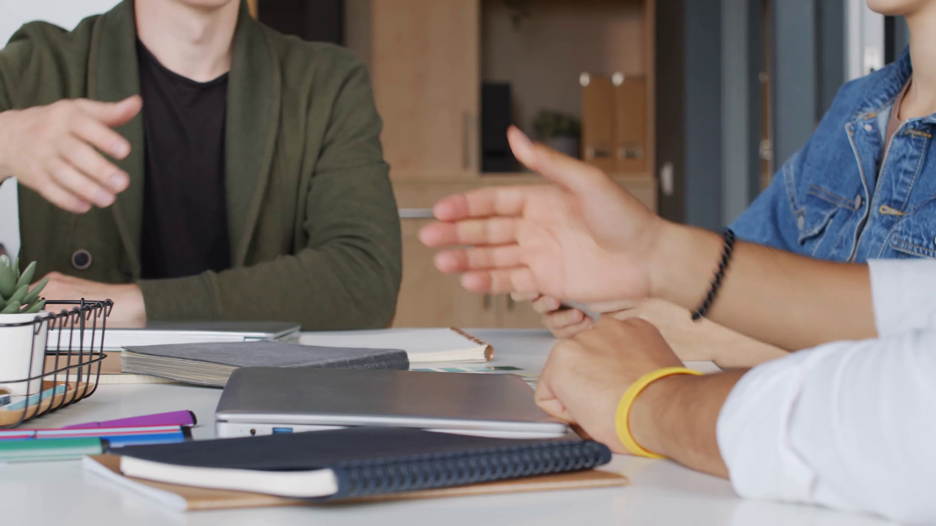 Slow-motion Shot Of Professionals Shaking Stock Footage SBV-338960181 ...