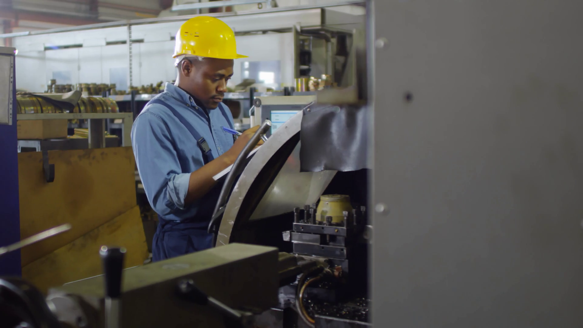 Middle Pan Shot Of Attentive Afro-american Stock Footage SBV-333840508 ...
