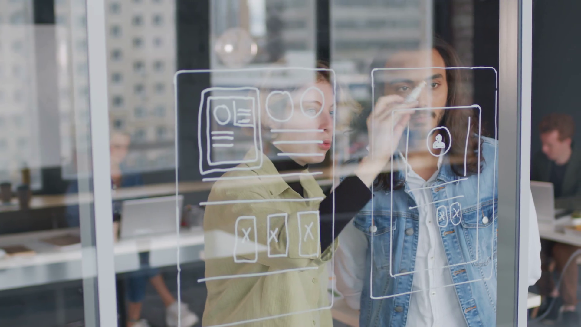 Young Ui Designer Brainstorming Ideas With Stock Footage SBV-338960239 ...