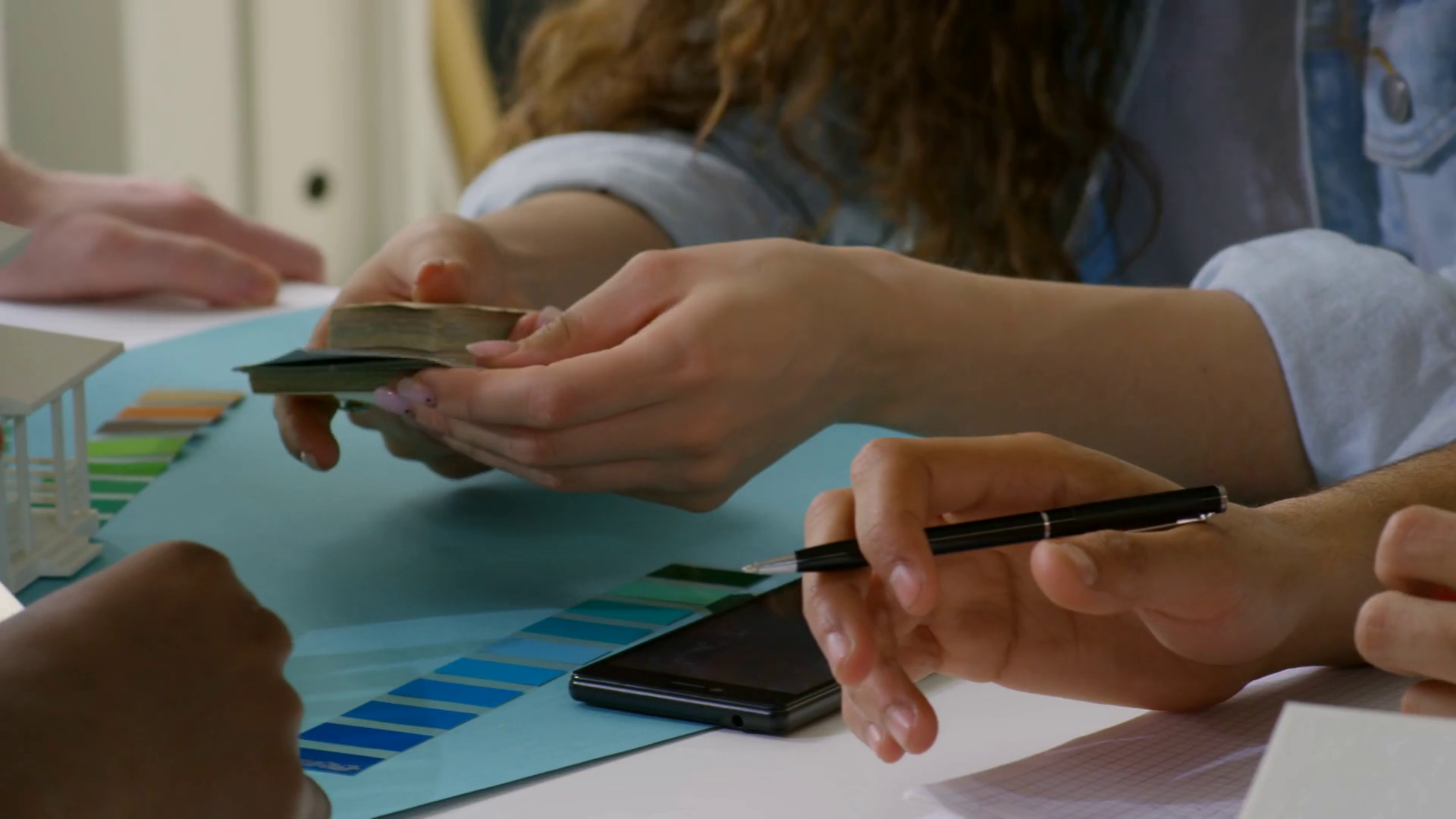 Panning Close-up Hands-only Shot Of Stock Footage SBV-334041228 ...