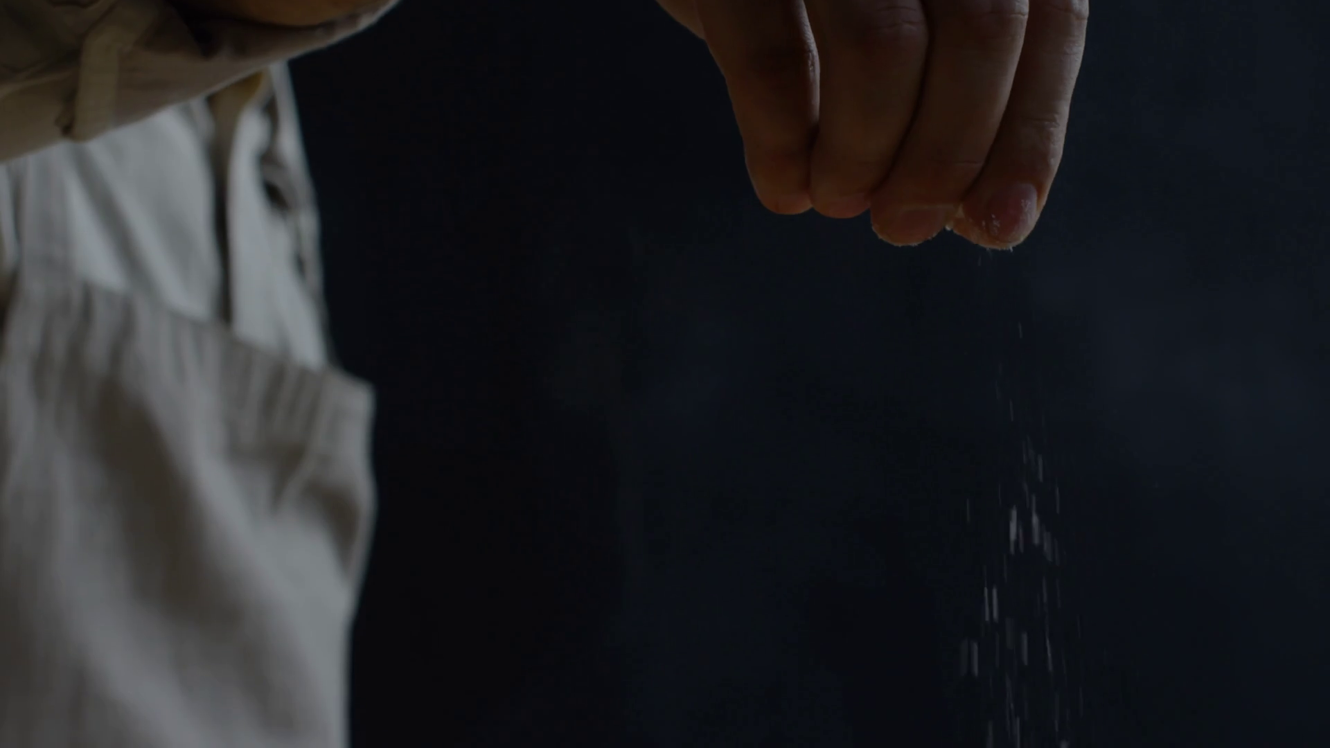 Tilt Down Of Male Hand Sprinkling Salt On Stock Footage SBV-337823633 ...