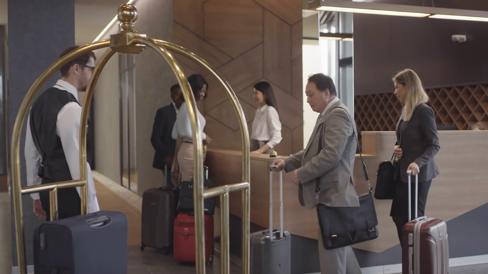 Tracking Shot Of Professional Bellman In Stock Footage SBV-338117226 ...