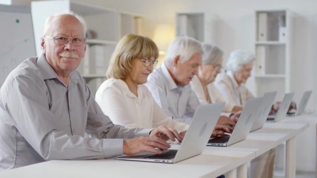 Old People With Computers Stock Footage: Royalty-Free Video Clips ...
