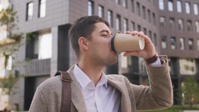 Man Drink Coffee Stock Footage: Royalty-Free Video Clips - Storyblocks