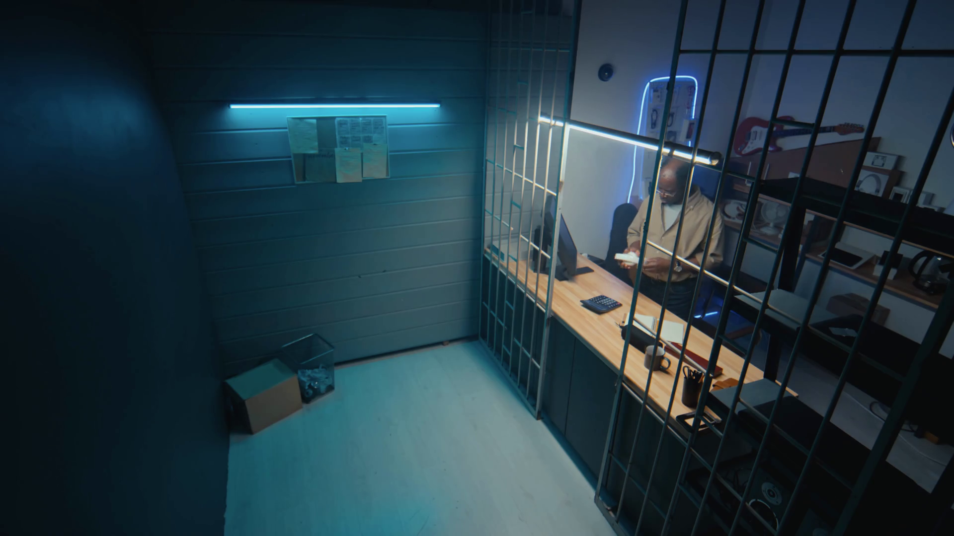 High Angle Stab Shot Of Black Adult Man Stock Footage SBV-348563165 ...