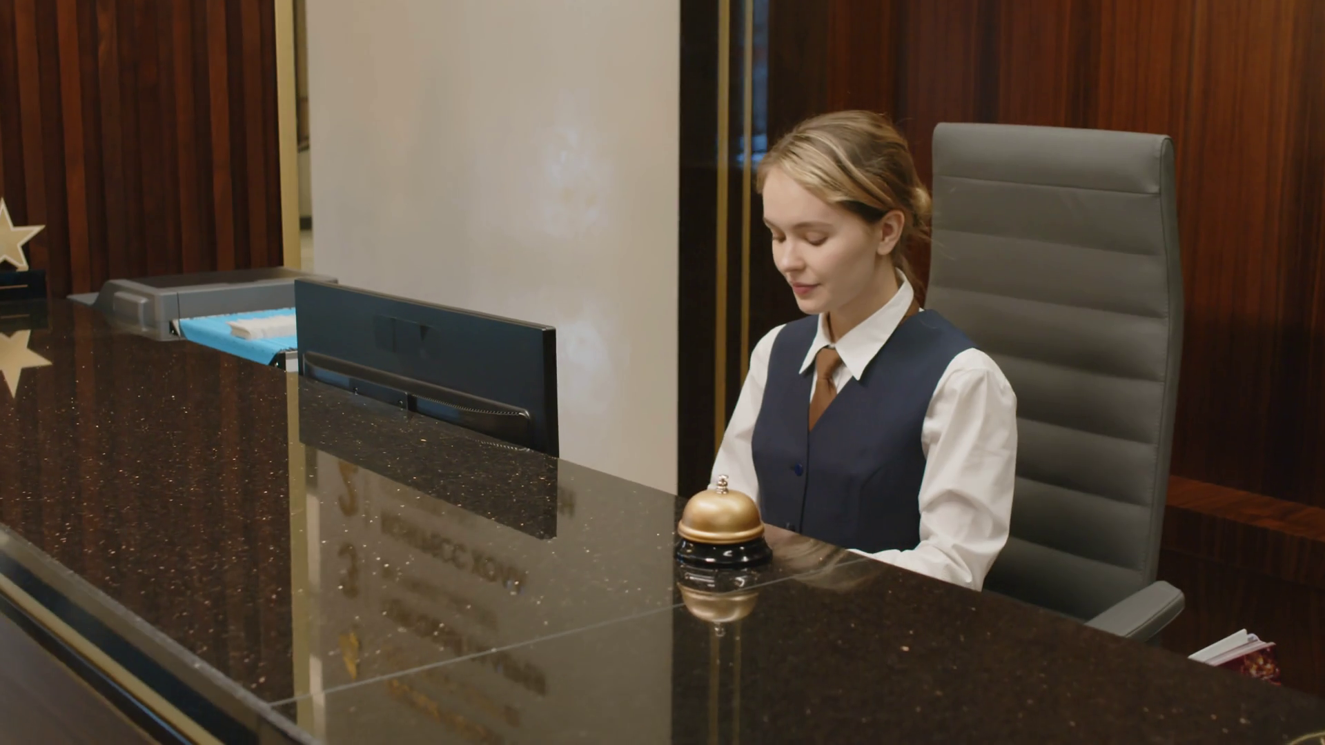 High Angle Shot Of Female Hotel Stock Footage SBV-348381977 - Storyblocks