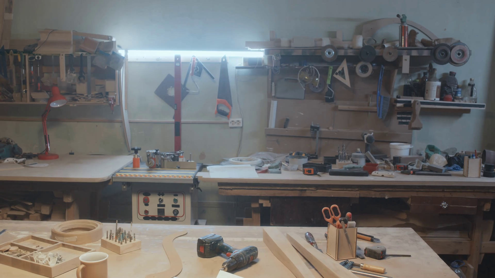 Medium Long Shot Of Elderly Woodmaker In Stock Footage SBV-348582787 ...