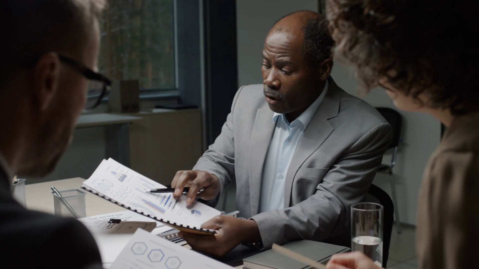 Over Shoulder Shot Of African American Stock Footage SBV-348682925 ...