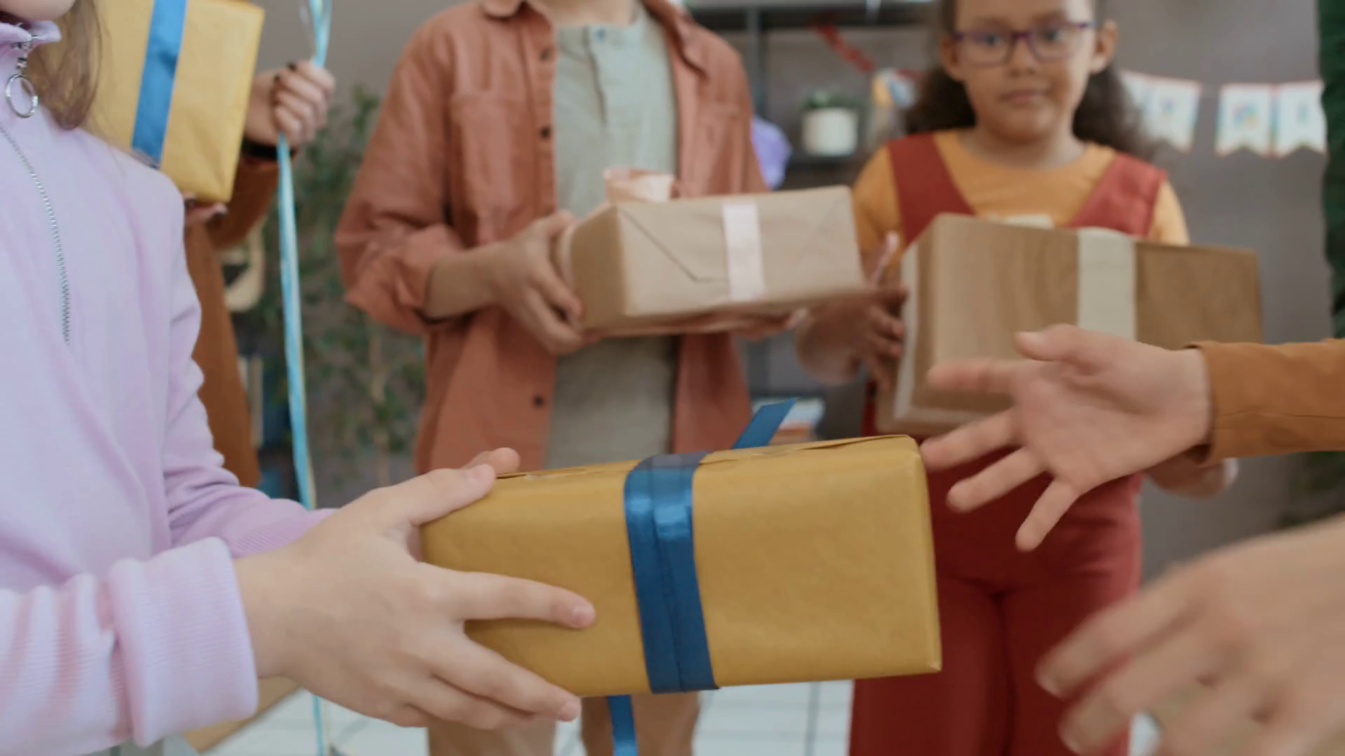 Young Child Receiving Birthday Present At Stock Footage SBV-347797778 ...