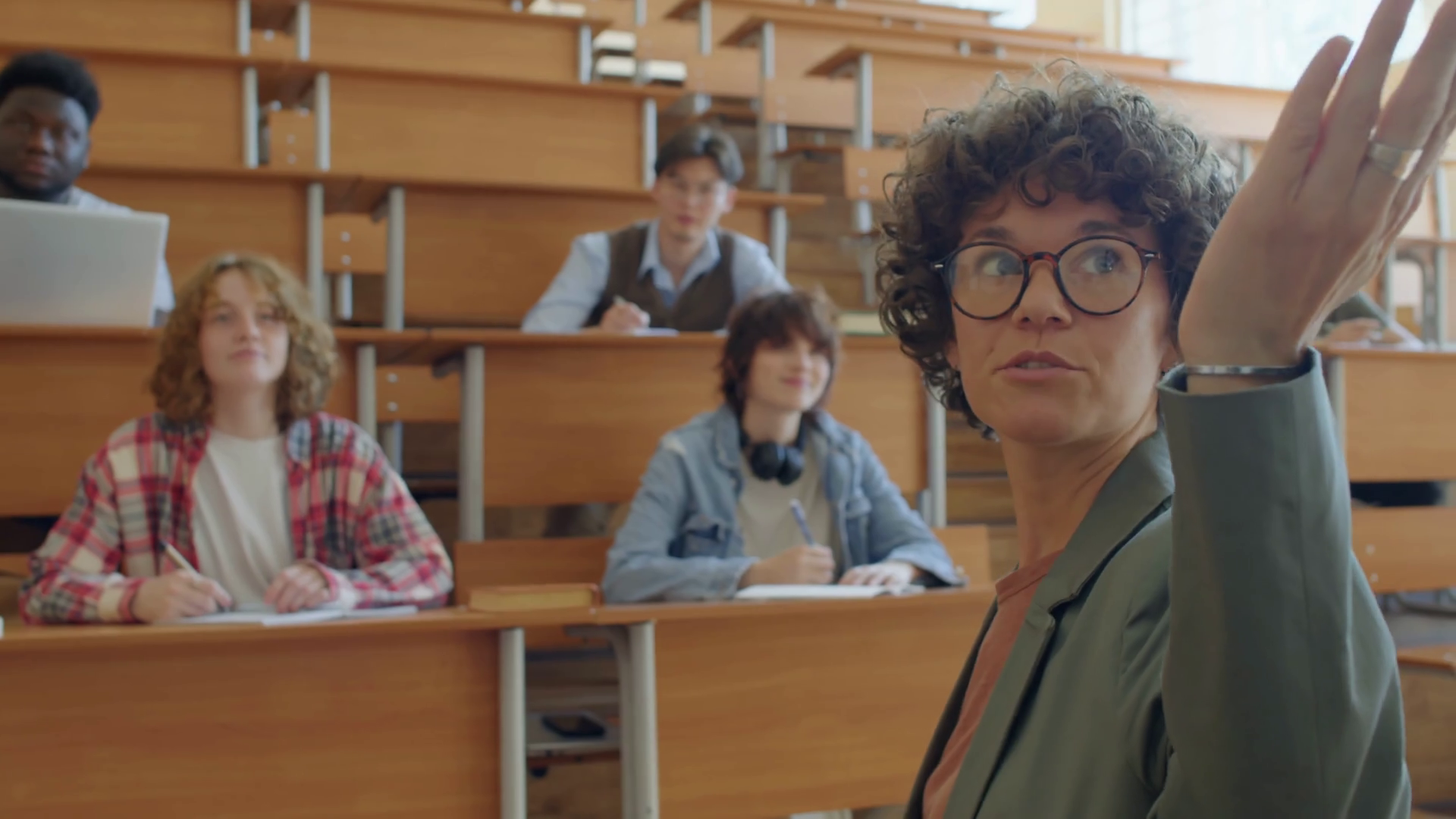 Selective Focus Shot Of Modern Professor Stock Footage SBV-347542027 ...