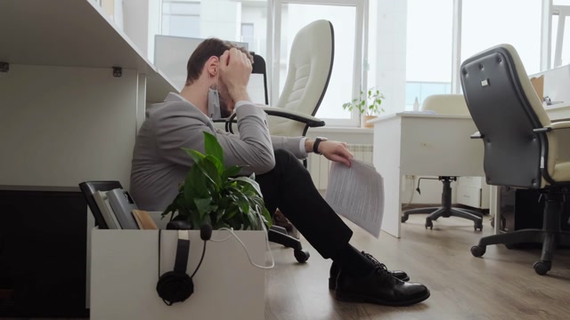 Man Getting Up From Desk Stock Footage: Royalty-Free Video Clips ...