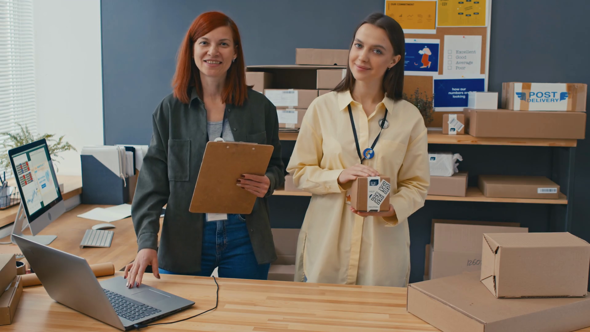 Medium Long Portrait Shot Of Workers Of Stock Footage SBV-348512790 ...