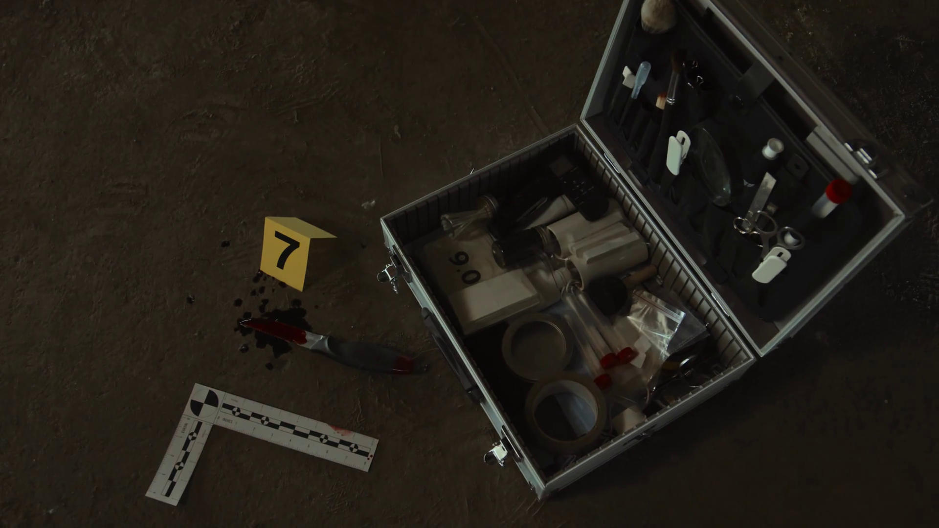 Top Shot Of Forensic Field Toolkit Knife Stock Footage SBV-347654333 ...