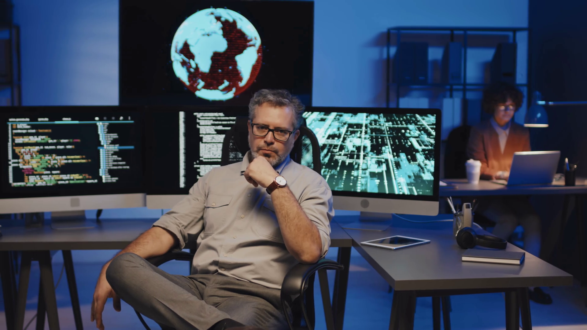 Portrait Of Mature Professional Developer Stock Footage SBV-347427266 ...