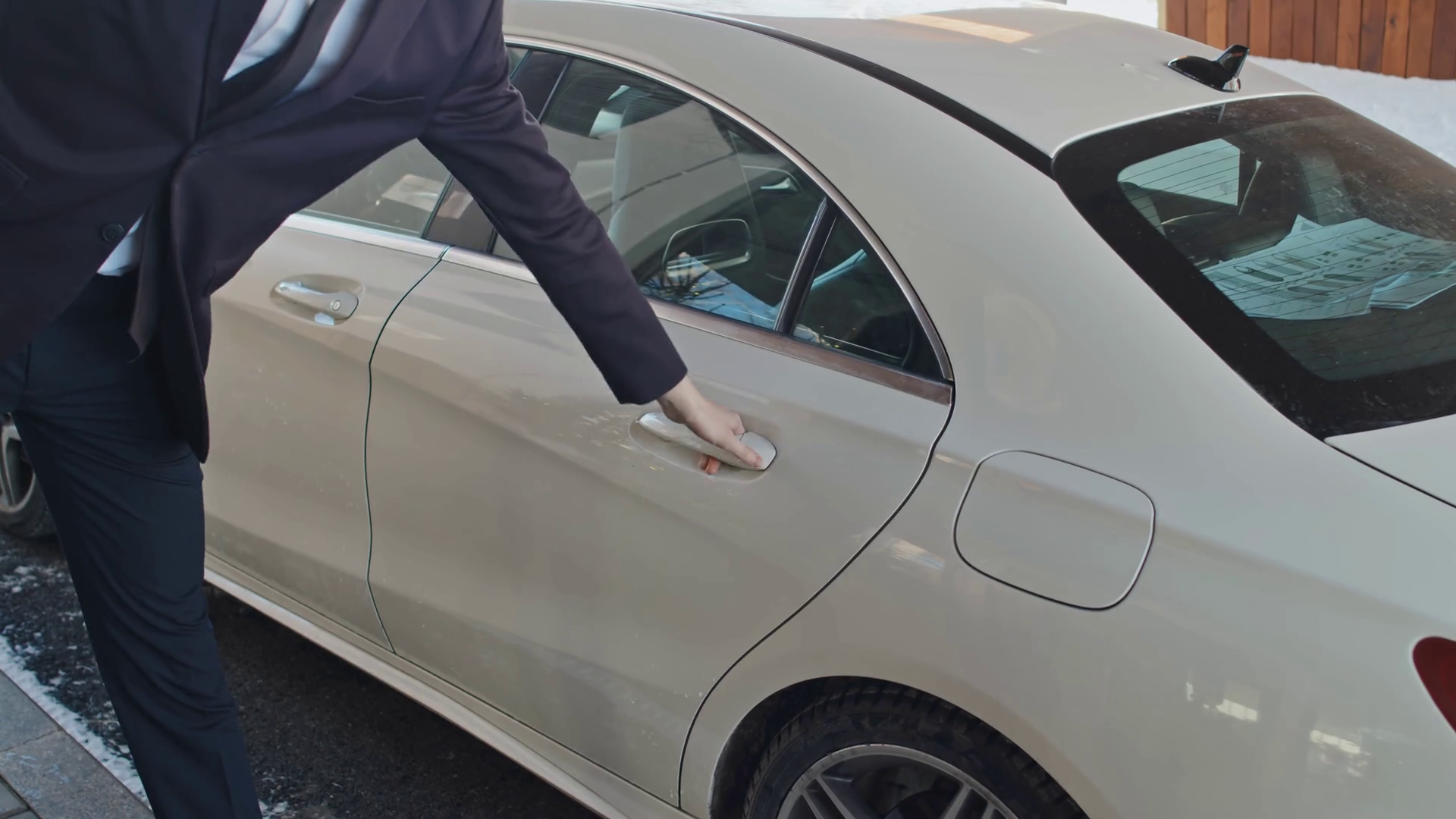 Driver Opening Door Of Car Businessman Stock Footage SBV-347341364 ...