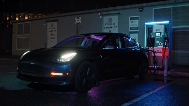 Tesla Night Stock Footage: Royalty-Free Video Clips - Storyblocks