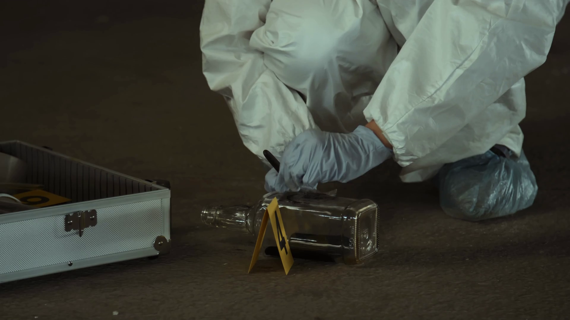 Medium Tilting Shot Of Female Forensic Stock Footage SBV-347654579 ...