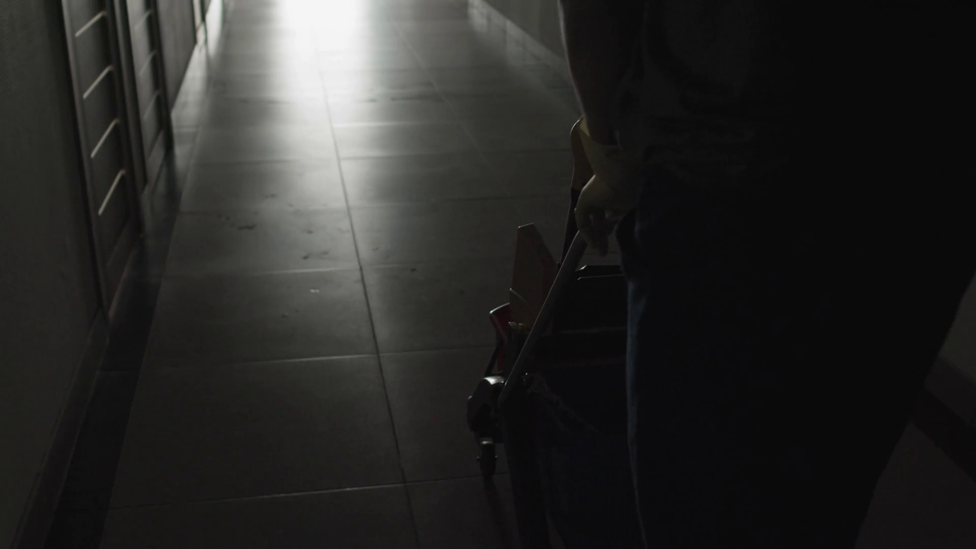 Knee Level Shot Of Unrecognizable Janitor Stock Footage SBV-348598962 ...