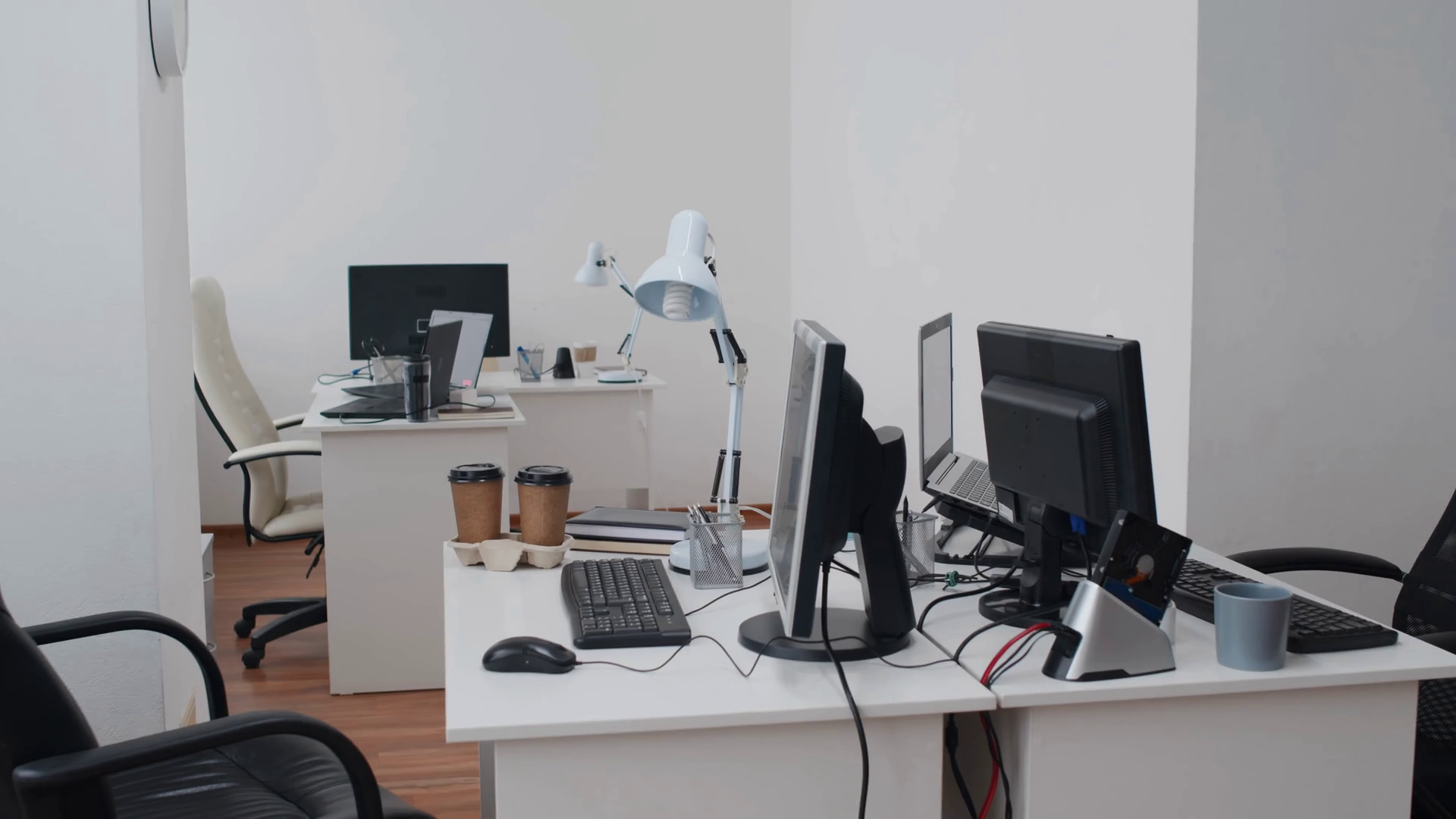 No People Shot Of Modern Open Plan Office Stock Footage SBV-347441551 ...