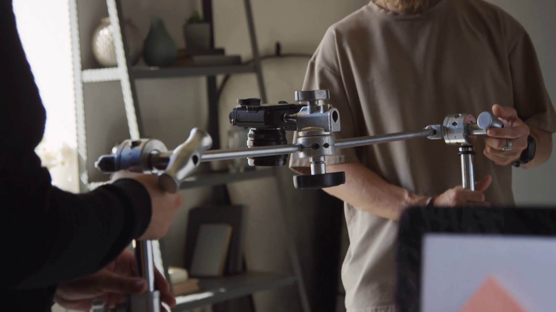 Medium Shot Of Cameraman Assistant Standing Stock Footage SBV-348617730 ...