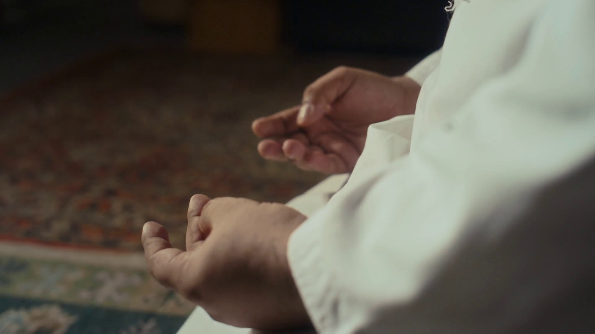 Side Closeup Of Anonymous Muslim Person Stock Footage SBV-348868843 ...