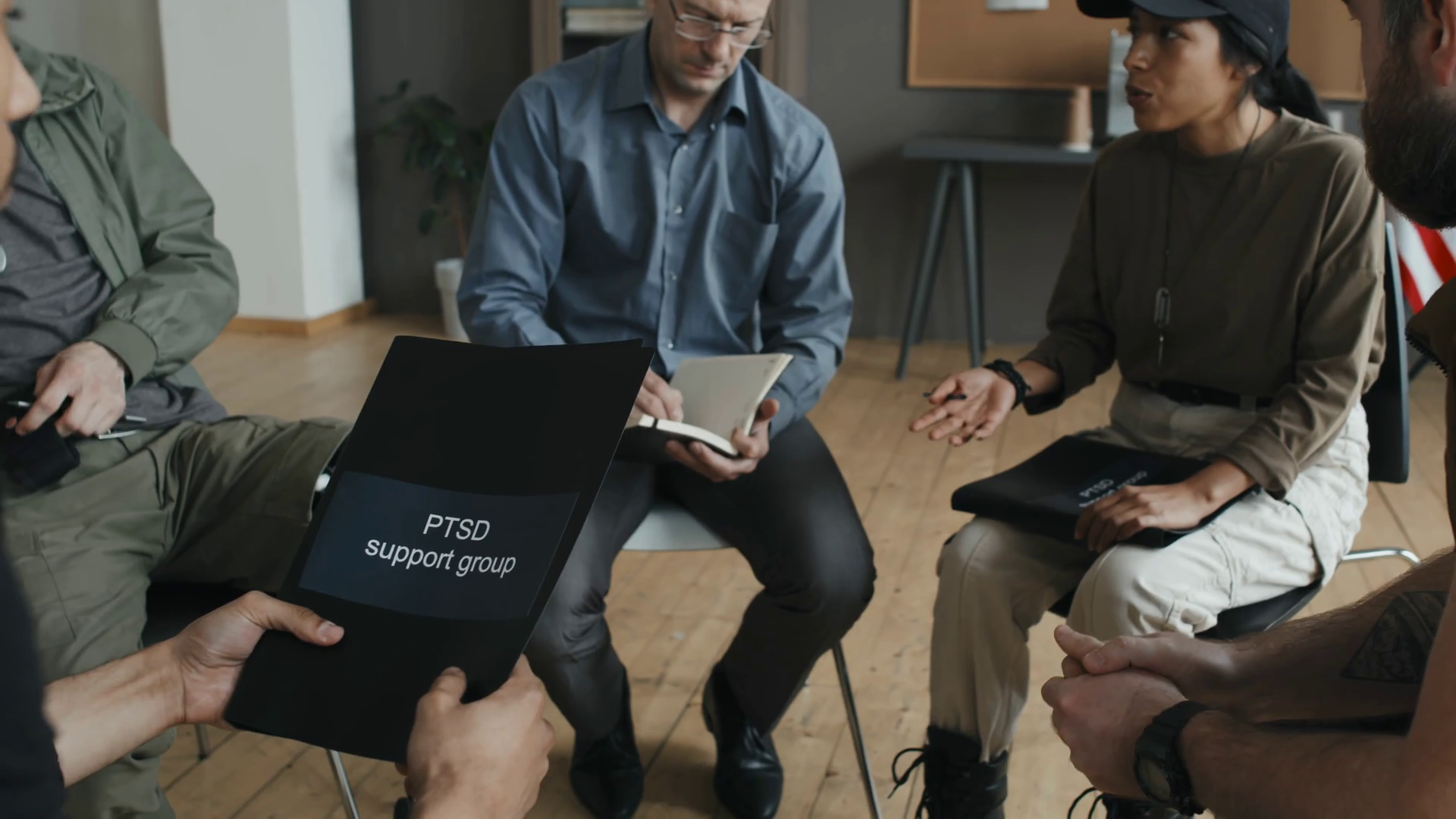 Selective Focus Psychotherapist Ptsd Support Stock Footage SBV ...