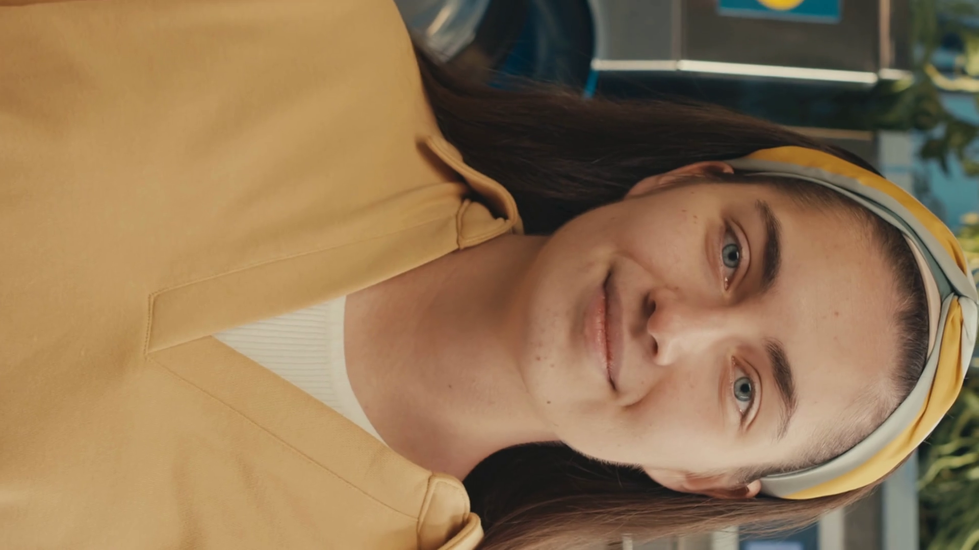 Vertical Dolly Zoom Portrait Of Pretty Young Stock Footage SBV ...