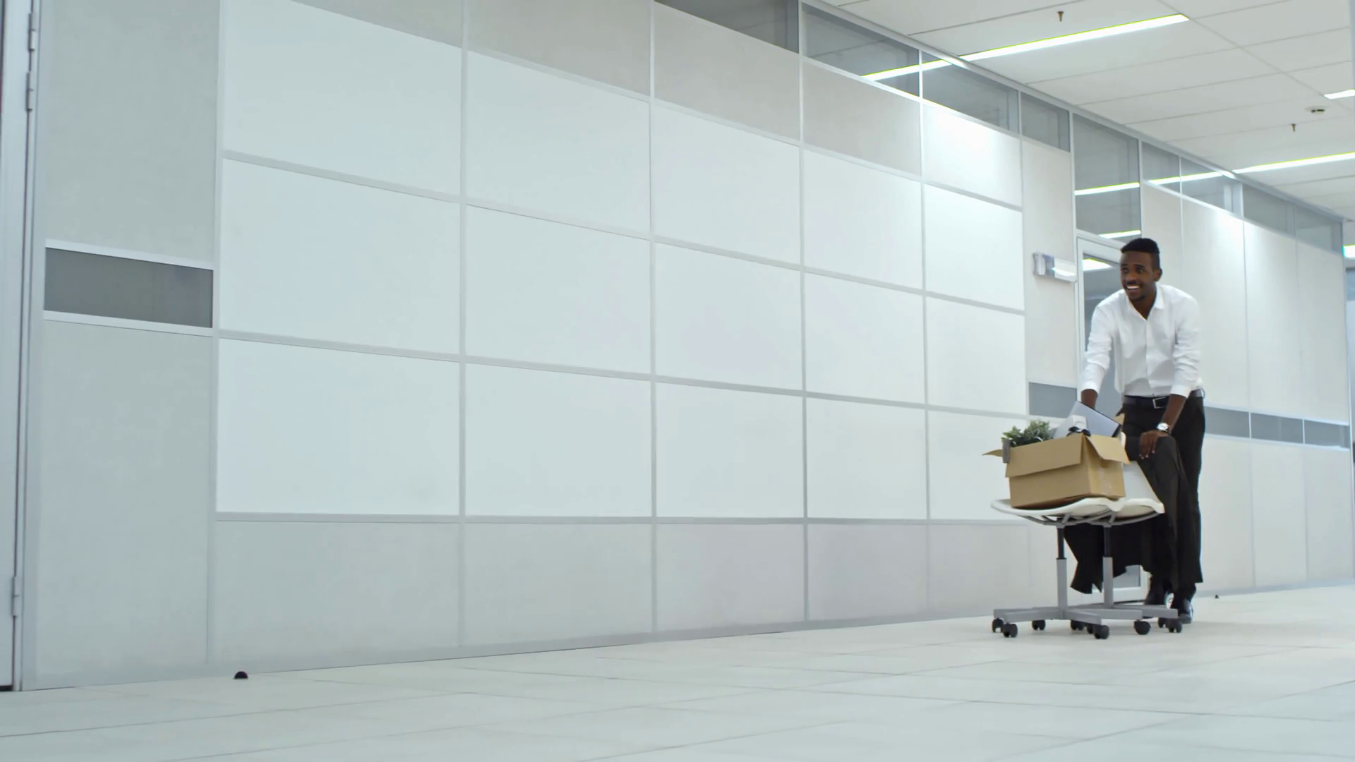 Young African American Businessman Pushing Stock Footage SBV-322807684 ...