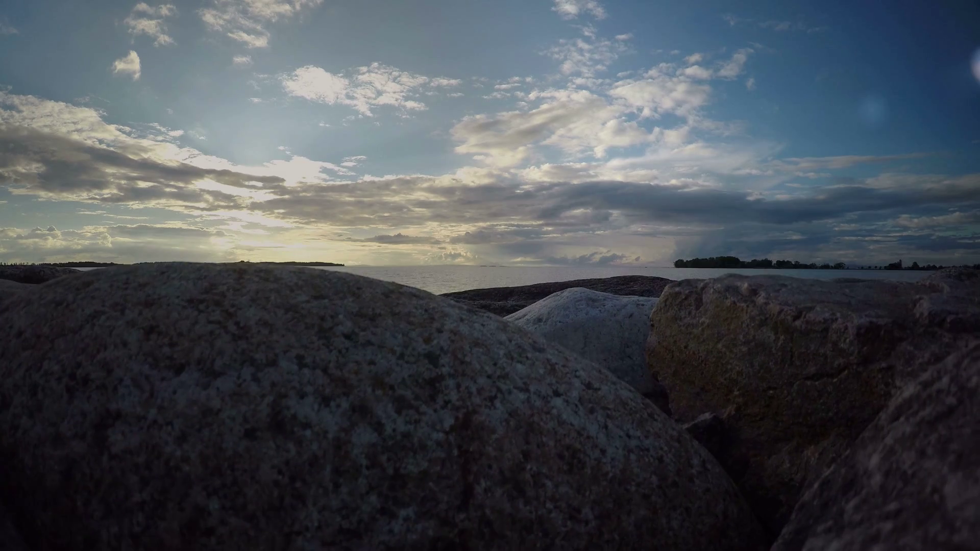 Calm Beautiful Nature Scene With Sunset Over Stock Footage SBV ...